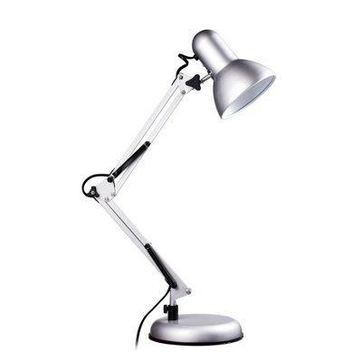 Orsina Effortlessly Positioning Of Silver Grey Desk Lamp, Modern And ...