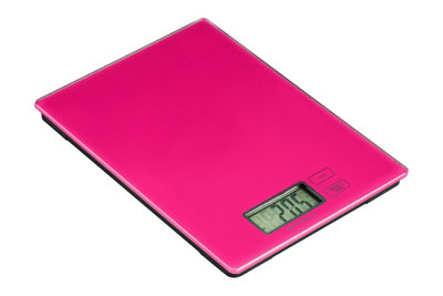 Orsina Electronic Hot Pink Glass Kitchen Scale, Compact Scale For ...