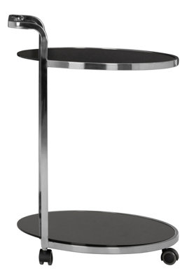 Orsina Elegant 2 Tier Silver Finish Drinks Trolley, Versatile Drinks ...