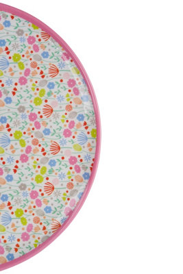 Orsina Floral Design Casey Dinner Plate, Curved Contemporary Breakfast ...
