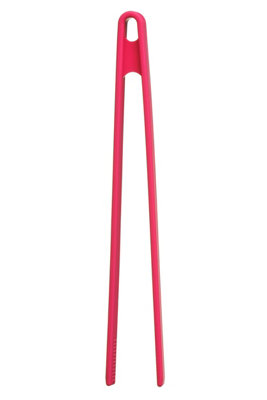Orsina Hot Pink Silicone Tongs, Sturdy Kitchen Grabbers, Rubber Tipped ...