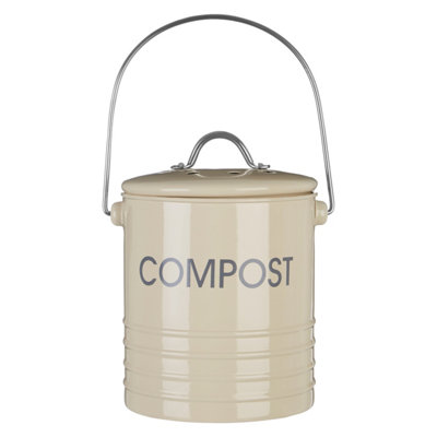 Orsina Lightweight Design Cream Composite Bin With Handle, Durable Bin ...
