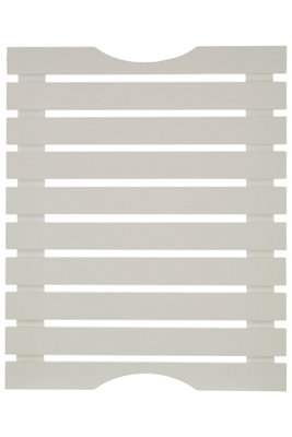 Orsina Luxe White Wood Slatted Duckboard,Water-Draining Wooden ...
