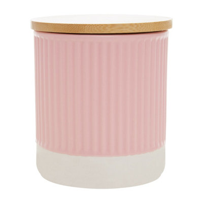 Orsina Modern Cylindrical Pink 550ml Storage Canister,Two-Tone ...