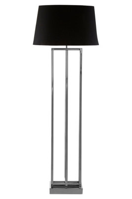 Orsina Nickel Finish Rectangular Floor Lamp