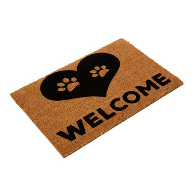 Orsina Paw Heart Printed Coir Doormat