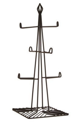 Orsina Six Cup Mug Tree, Stylish Wire Stand With Matte Black Finish For ...