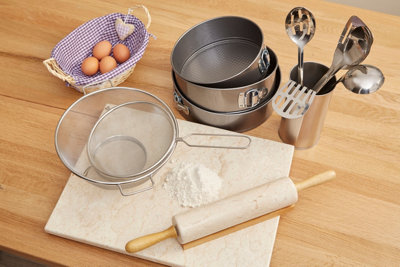 Orsina Stainless Steel Wire Mesh Sieve With Long Handle, Woven Wire ...