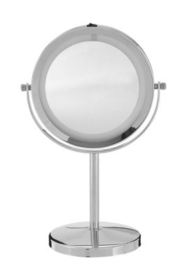 Orsina Stunning LED Backlit Table Mirror With Sling Stand, Chrome ...