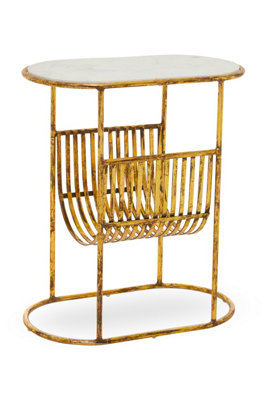 Orsina Table With Magazine Rack, Storage Round Table, Versatile Bedside ...