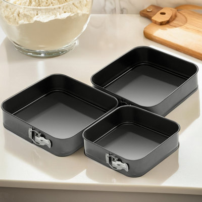 Orsina Versatile Set Of Three Spring Form Cake Tin, Durable Cake Tin ...