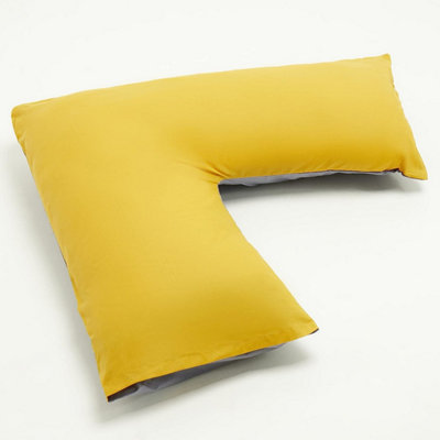 Orthopaedic V-Shaped Pillow With 2 Tone Reversible Pillowcase Extra ...