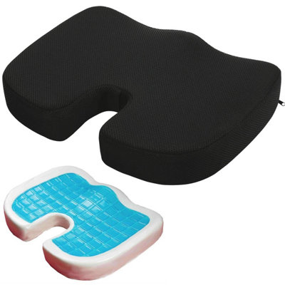 Orthopedic Gel Memory Foam Seat Cushion for Spinal and Tailbone ...