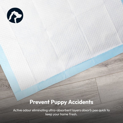 Oscars Disposable Puppy Pads - 5 Layers, Rapid Absorption, Sticky Tabs ...