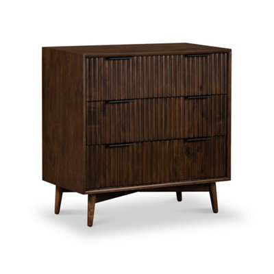 Oskar 3 Drawer Grooved Chest - By Roseland Furniture