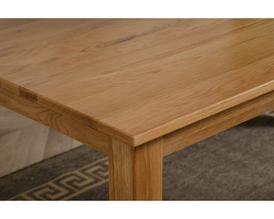 Oslo 150 x 90 cm Medium Oak Dining Table and 6 Chairs Dining Set with Lincoln Chairs