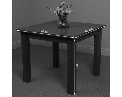 Oslo 90 x 90 cm Oak Small Dining Table and 4 Chairs Dining Set with ...