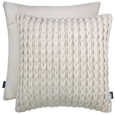 Oslo Cream 43cm X 43cm Cushion With Fibre Pad | DIY at B&Q