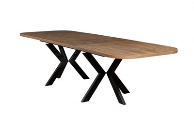 OSLO Rectangle Extendable Dining Table - L280 x W100 x H76 cm - Oak ...