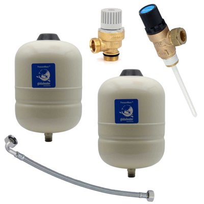 OSO Super S Relief Valve and Expansion Vessel bundle (2 x 6L vessels ...