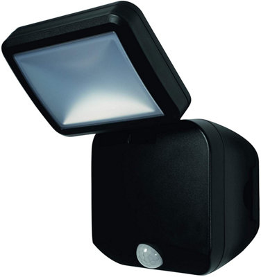 Osram 4w Black LED Battery Spotlight With PIR - 4000k - Cool White