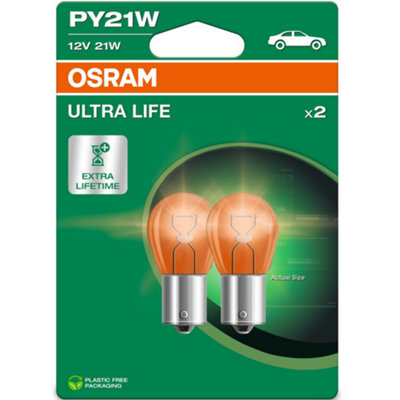 OSRAM 581 Ultra Life PY21W 21W Amber Orange Car Indicator Light Bulb ...