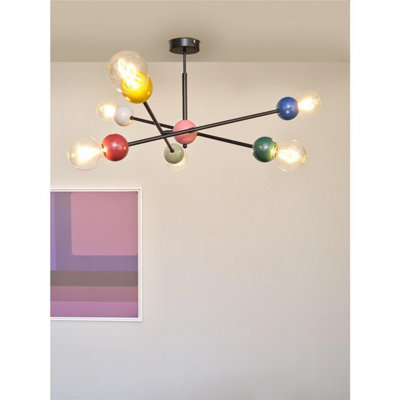 Osram Decor Bubble Pendant Ceiling Light 6XE27 Multicolour Max 6x15W ...