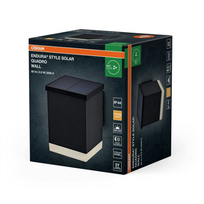 Osram ENDURA Style Solar Quadro Outdoor Wall Light 0.5W 50lm