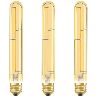 Osram LED Filament Tubular 4W E27 Vintage 1906 Extra Warm White Gold (3 ...