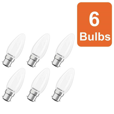 Osram LED Lamp Star Light Bulb Candle Shape B25 Filament B22d Frosted 6 ...