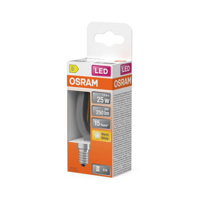 Osram LED Lamp Star Light Bulb Candle Shape B25 Filament E14 Clear 6 Pack