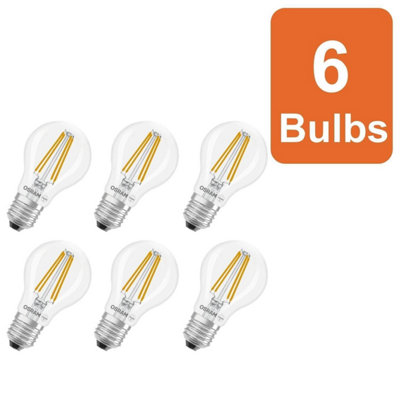 OSRAM LED lamp Superstar bulb shape A60 filament dimmable 6 pack