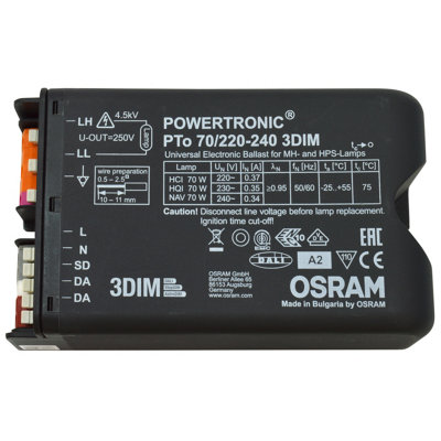 OSRAM POWERTRONC OUTDOOR PTo, 70W, ECG for HID Lamps, for outdoor ...