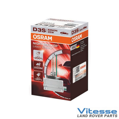 OSRAM Xenarc Night Breaker Laser Performance Light Bulb D3S 42V 35W ...