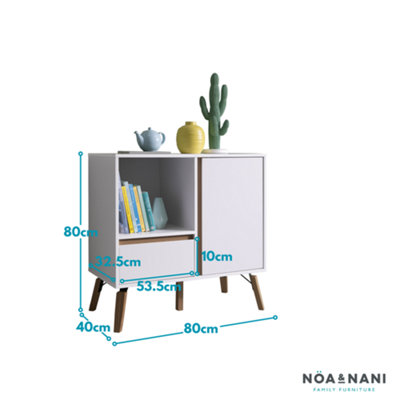 Otto Sideboard Small with Drawer in Classic White