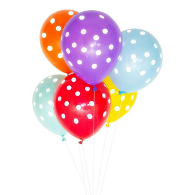OTW 003 Latex Balloon - Multicoloured - Spots - 12 Inch