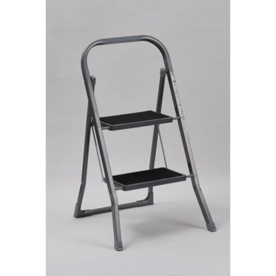 OurHouse 2 Rubber Tread Step Ladders | DIY at B&Q
