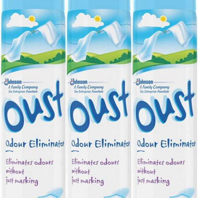 Oust Odour Eliminator Clean Scent, 300 ML (Pack of 3) | DIY at B&Q