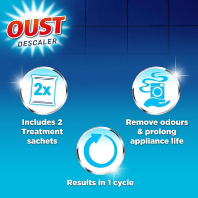 Oust Pack Of 2 Dishwasher & Washing Machine Deep Cleaning Descaler