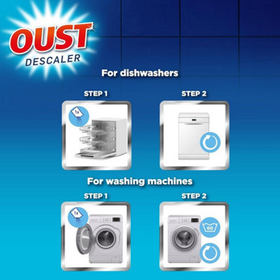 Oust Pack Of 2 Dishwasher & Washing Machine Deep Cleaning Descaler
