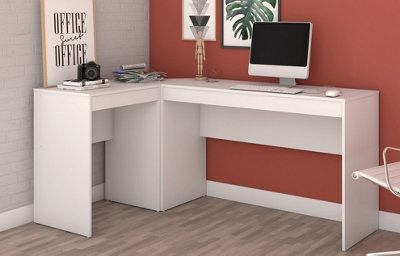 OUT & OUT Chester White L-Shaped Corner Desk
