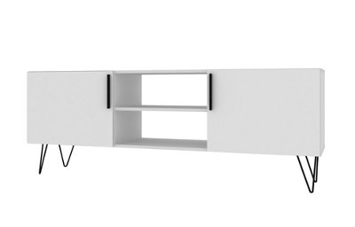 OUT & OUT Memphis White TV Unit- 2 doors | DIY at B&Q