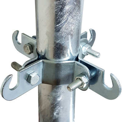 Outdoor 2 inch 4 Leg/Way Aerial Pole Mast Hook Bracket Lashing Wire ...