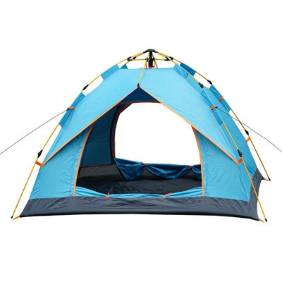 Outdoor Automatic Pop Up Camping Tent 3-4 Person Family Sun Shade ...