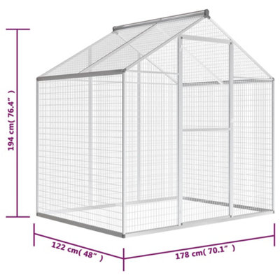 Outdoor Aviary Aluminium 178x122x194 cm
