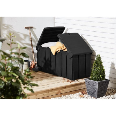 Outdoor Black 322 Litre Extra Large Weather Proof Storage Box With ...