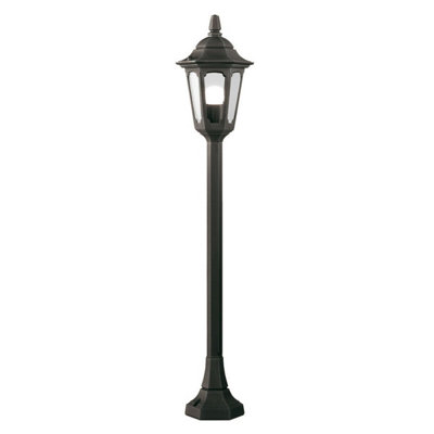 Outdoor Black LED Mini Lamp Post with E27 Socket - IP44 Waterproof Design