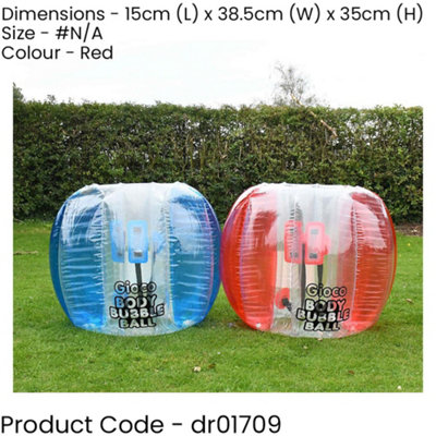 Outdoor Body Bubble Ball - RED - Zorb Football Inflatable Bumper Sports ...
