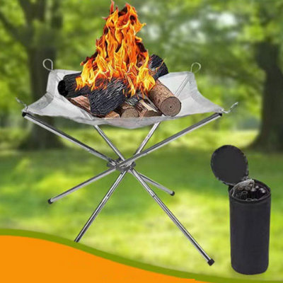 Outdoor camping foldable bonfire rack Convenient 304 stainless steel ...