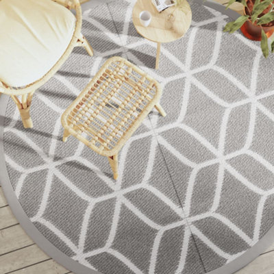 Outdoor Carpet Rugs for Garden Patios Grey 200 cm PP